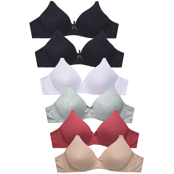MAMIA LADIES NO WIRE PLAIN COTTON BRA (BR4242PN3) – Uni Hosiery Co Inc.