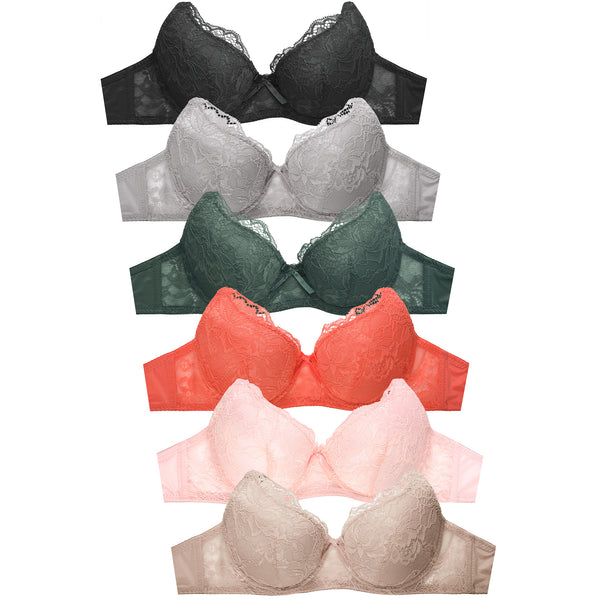 SOFRA LADIES FULL CUP LACE BRA (BR4514L) – Uni Hosiery Co Inc.