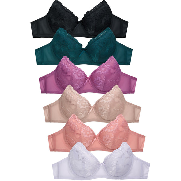SOFRA LADIES FULL CUP LACE BRA (BR4215L) – Uni Hosiery Co Inc.
