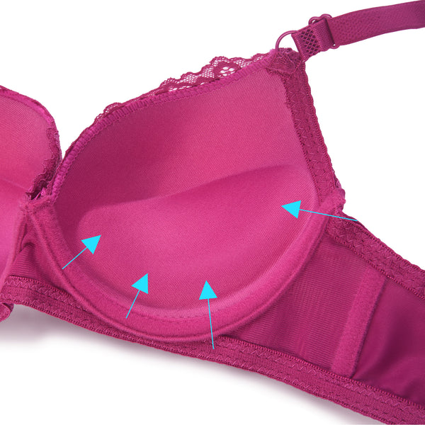 MAMIA LADIES LACE PUSH-UP BRA (BR4532LPU) – Uni Hosiery Co Inc.