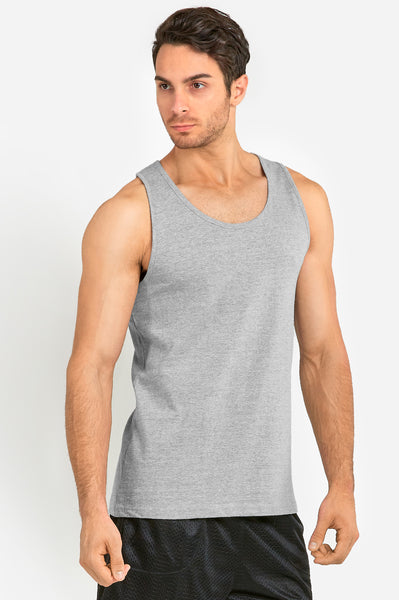 KNOCKER MEN'S HEAVY TANK TOP (MT200_H.GRY) – Uni Hosiery Co Inc.