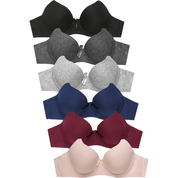 MAMIA LADIES COTTON PLAIN DD CUP BRA (BR4307PDD) – Uni Hosiery Co Inc.