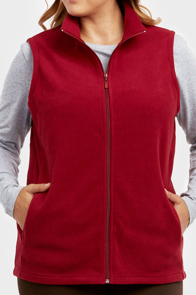 ET|TU LADIES POLAR FLEECE VEST PLUS SIZE (LPF100XE_BURGUNDY_3PCS) – Uni ...