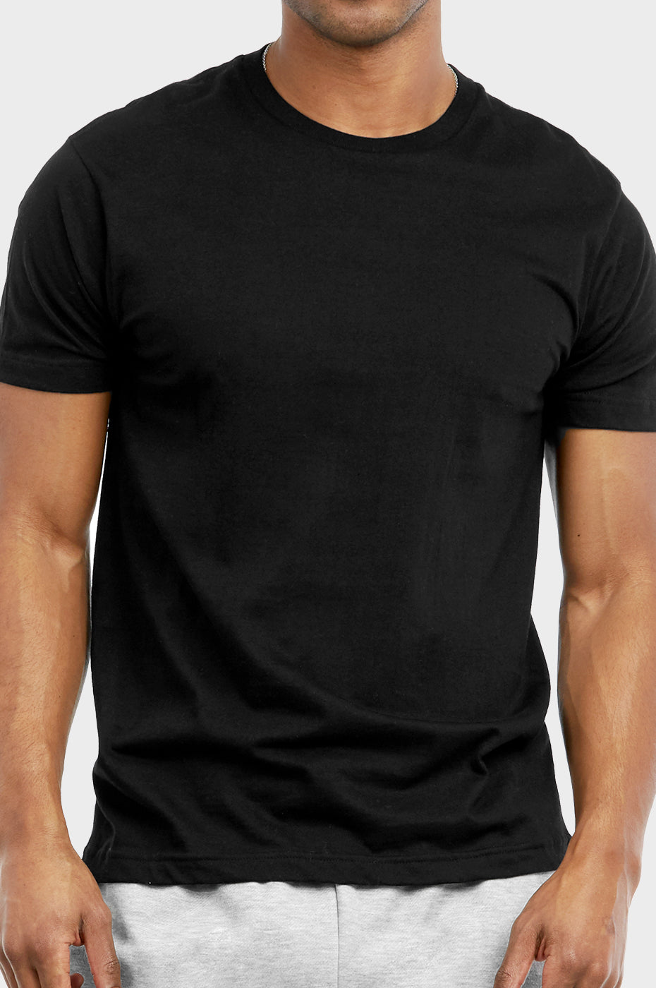 KNOCKER MEN'S CREW NECK T-SHIRT (TR700_BLACK) – Uni Hosiery Co Inc.
