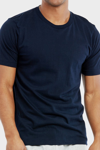 KNOCKER MEN'S CREW NECK T-SHIRT (TR700_NAVY) – Uni Hosiery Co Inc.